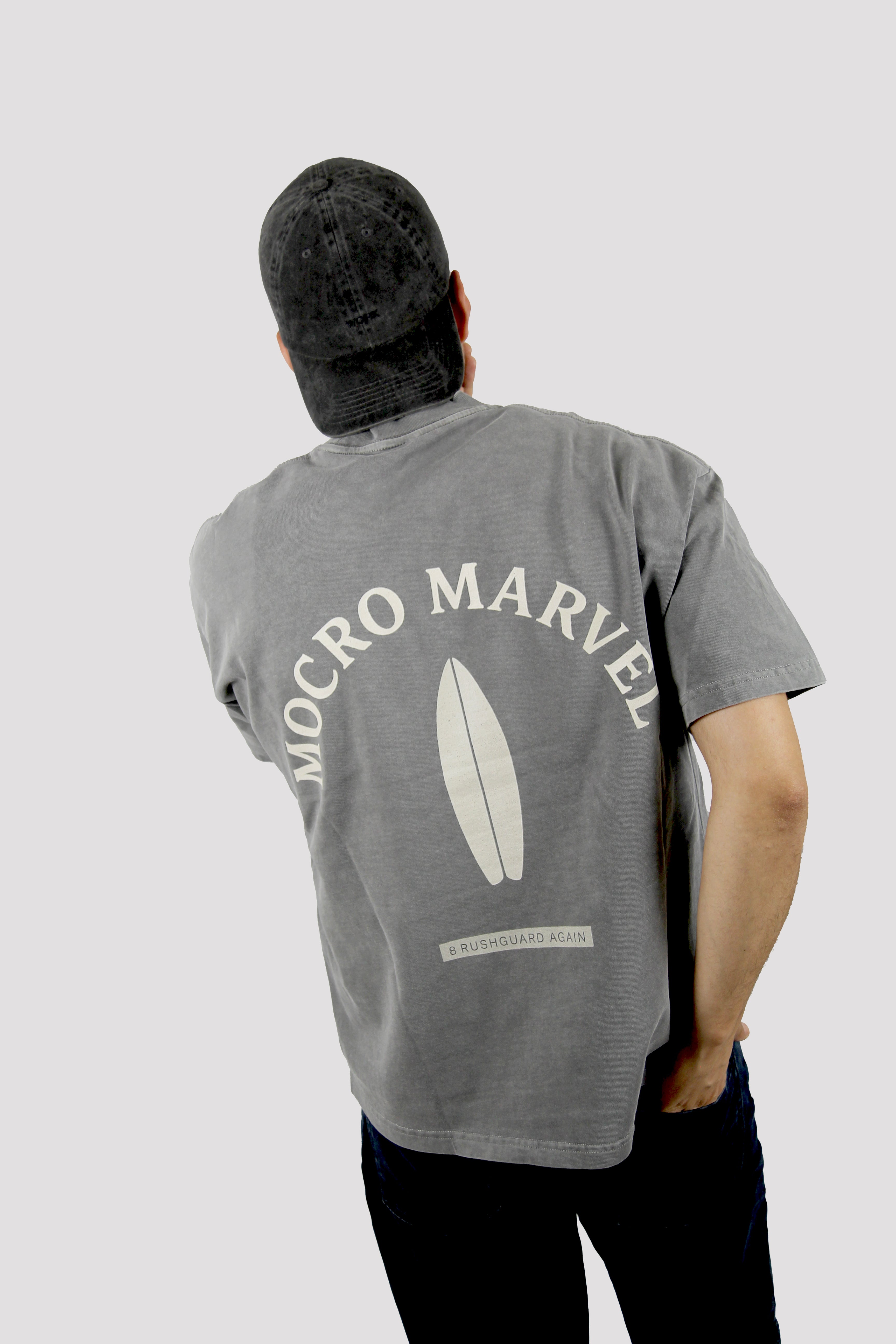 Light Grey Acid Washed UniSex 100% Organic Cotton T-Shirt – Rooted.